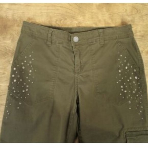 Style & Co. | Pants & Jumpsuits | Style Co Olive Green Studded Capris ...